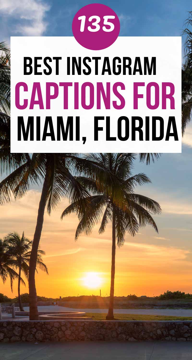 Maimi Captions: 135 Best Miami Instagram Captions That'll Make Your ...